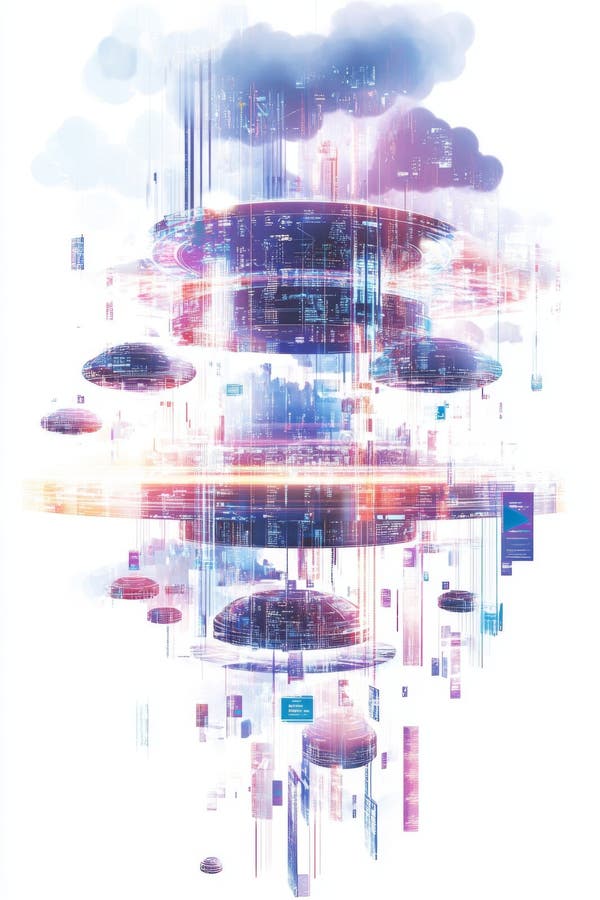 Dynamic Cloud Computing Architecture Illustration Stock Illustration ...