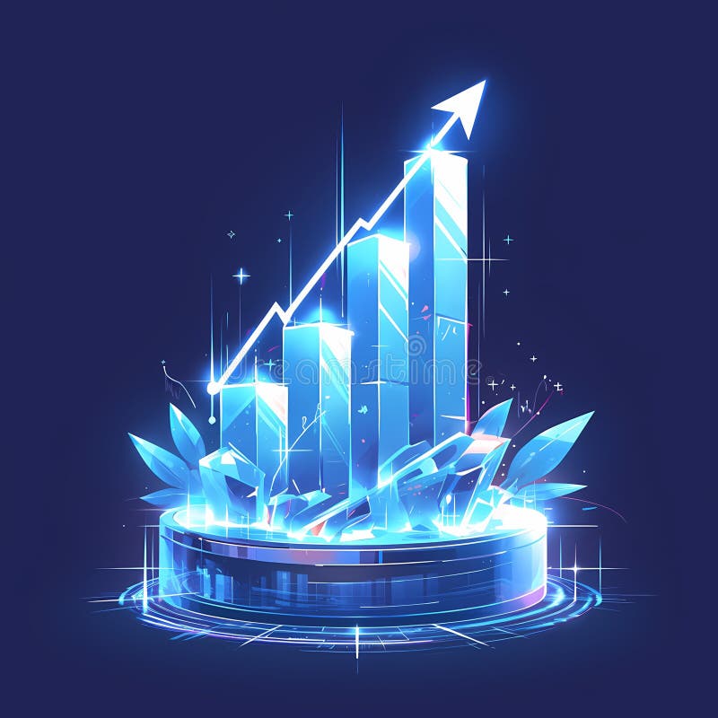 A Symphony of Progress: Vibrant Graphs and Charts Stock Illustration ...