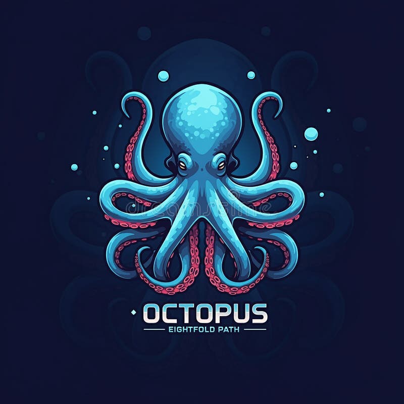 Octopus of the Eightfold Path Stock Illustration - Illustration of ...