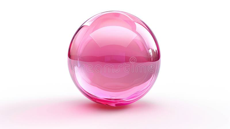 Vibrant Pink Bubble in Isolation - Glossy and Eye-catching Stock ...