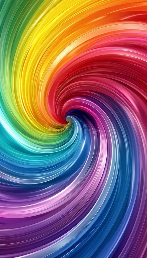 Vibrant Swirl of Rainbow Colors, Abstract Background with Dynamic ...