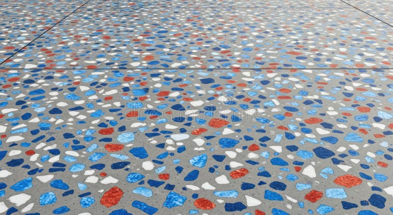 Vibrant Terrazzo Inspired Colored Concrete Multicolored Chips Playful ...