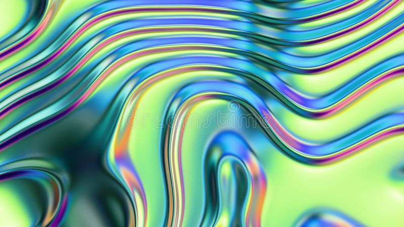 Trendy Iridescent Metallic Texture Background with Vibrant Colors Stock ...