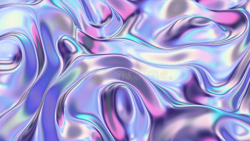 Trendy Iridescent Metallic Texture Background with Vibrant Colors Stock ...