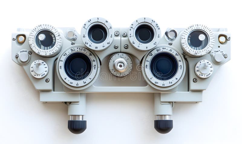 Vintage Ophthalmic Phoropter Stock Photo - Image of focus, clinic ...