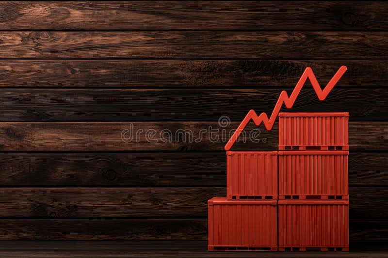 Image Showcases Visual Representation of Growth in Logistics with Red ...