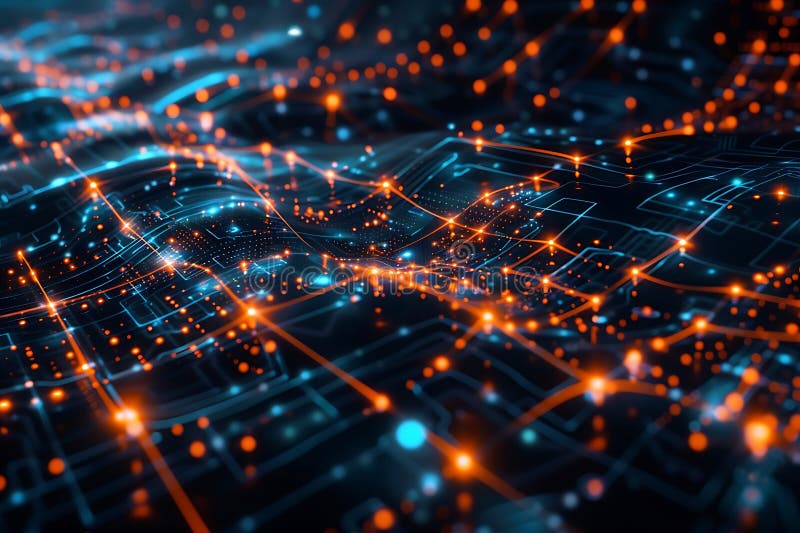 Abstract Representation of a Complex Network System Stock Illustration ...