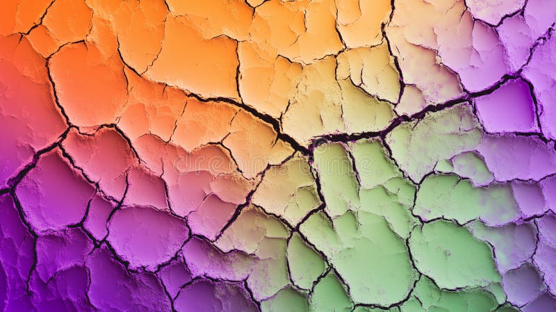 Cracked Colorful Abstract Texture Stock Illustration - Illustration of ...