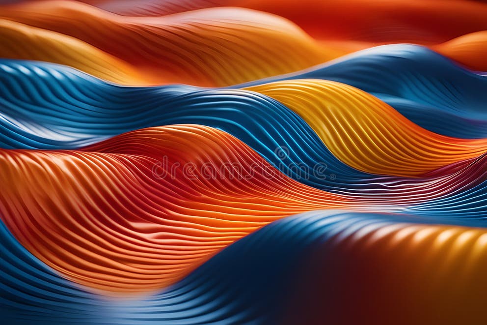 Image Showcases a Wavy Ripple-pattern Formed by a Shiny Plastic ...