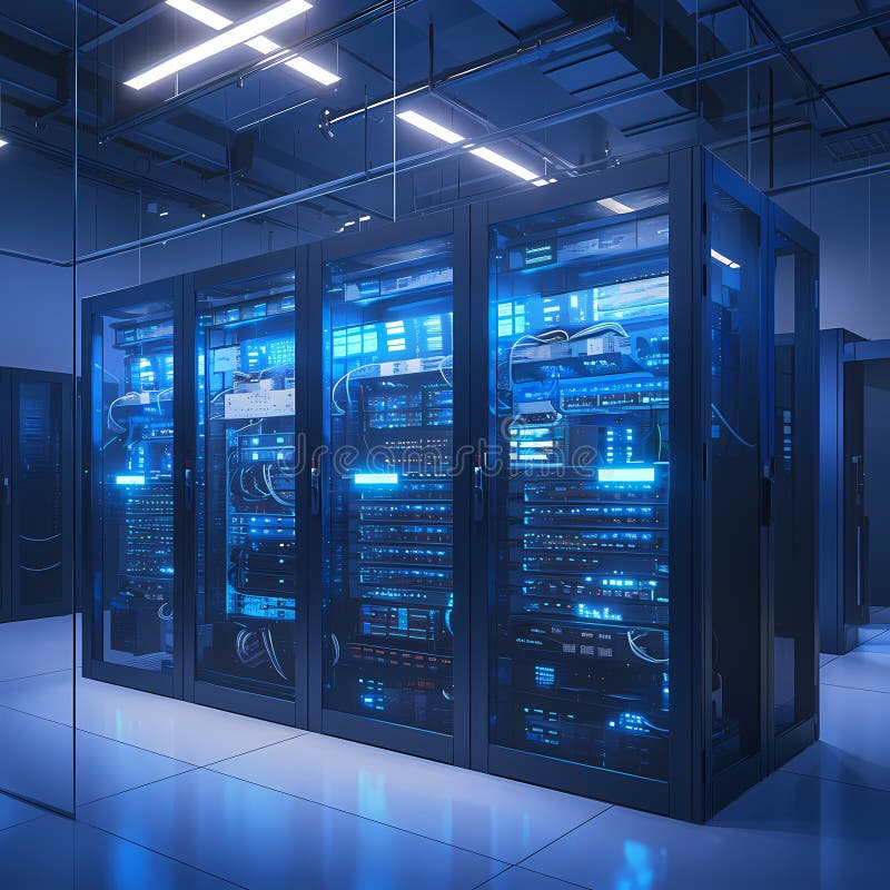 Technologically Advanced Server Room - High-Speed Network ...