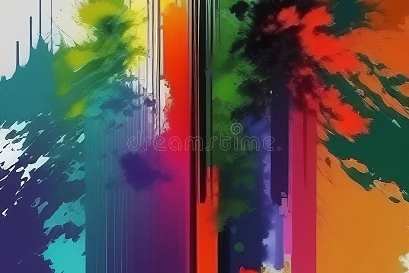 Work of Artist with Combination of Colors Stock Illustration ...