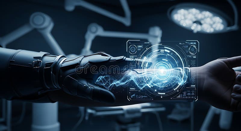 Advanced Medical Technology: Robotic Arm with Digital Interface Stock ...