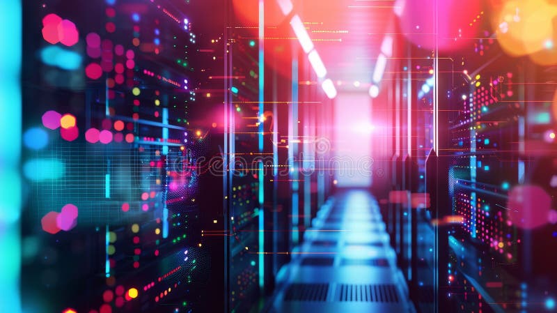 Digital Data Center an Image Showcasing the Complex Inner Workings of a ...