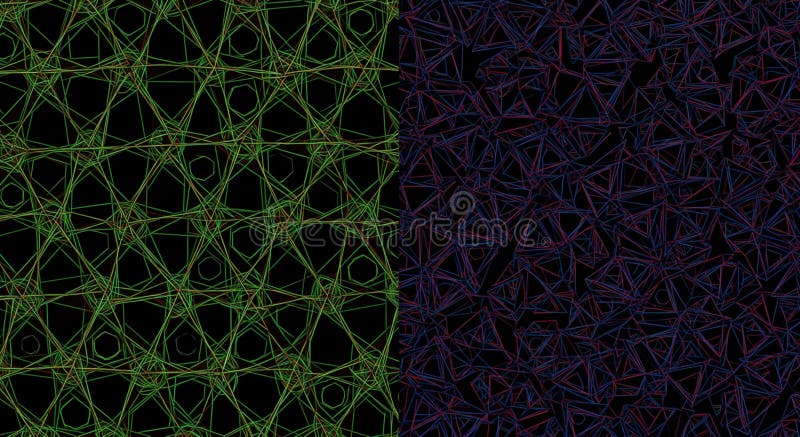 An Image Showcasing a Digital Pattern with Two Distinct Sections. the ...