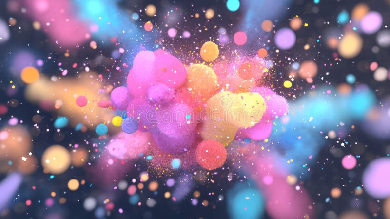 An Image Showcasing an Explosion of Celebration Effects, Such As ...