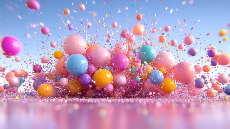 An Image Showcasing an Explosion of Celebration Effects, Such As ...