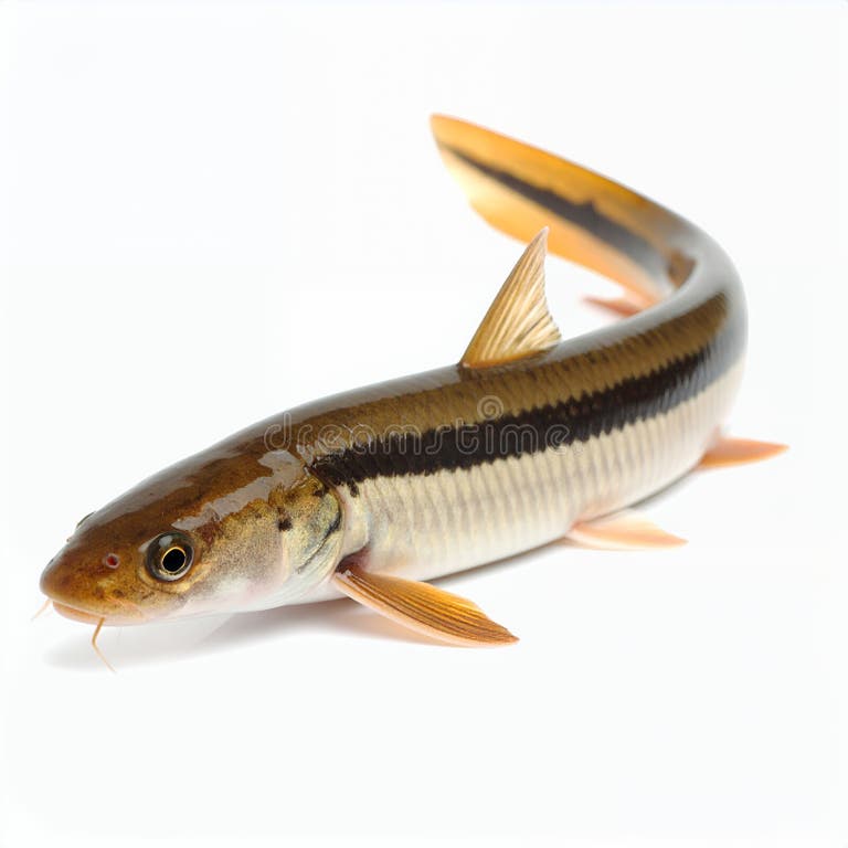 Sinuous Freshwater Fish Gracefully Curved, Presented in Studio ...