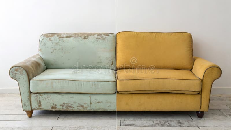 Before and after Sofa Cleaning a before and after Image Showcasing ...