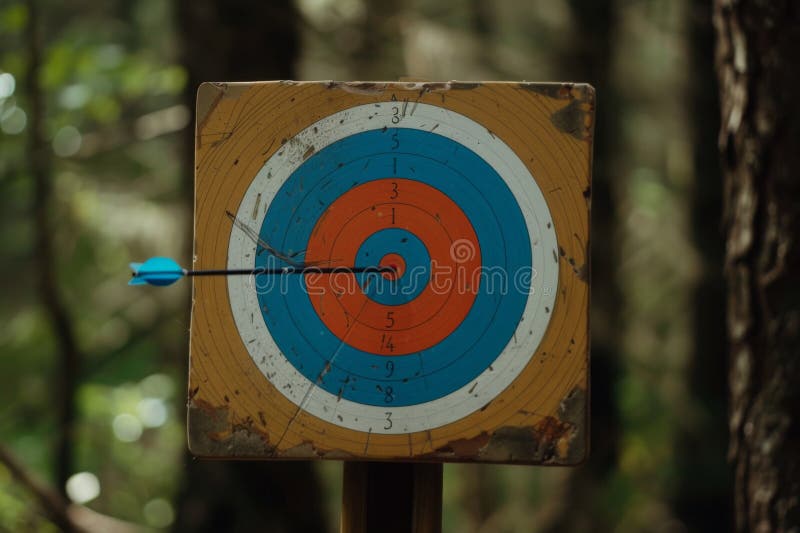 Bullseye: Perfect Archery Shot Stock Image - Image of equipment, green ...