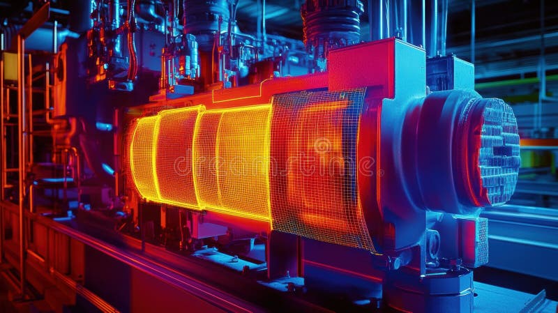 An Image Showcasing a Thermal Imaging Camera Displaying Hotspots on a ...