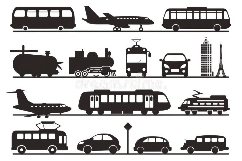 Image Showcasing a Variety of Transportation Options. Ideal for Travel ...