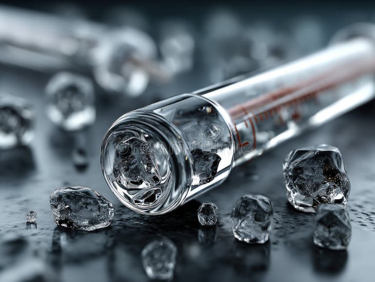 An Image Showing a Broken Thermometer with Spilled Mercury Stock Image ...