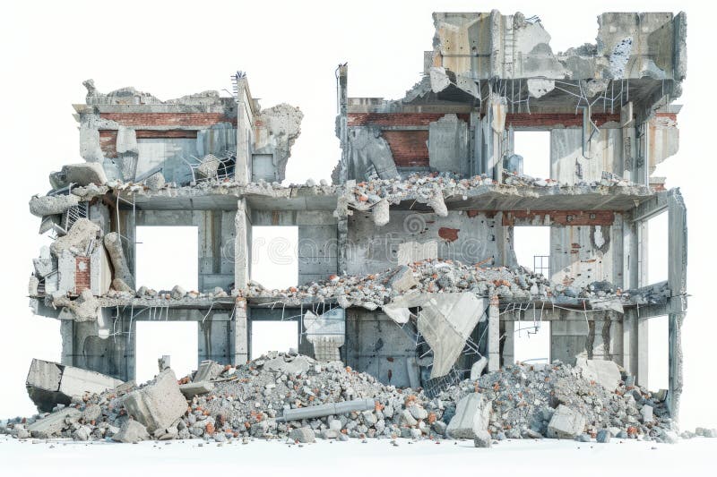 An Image Showing a Building Being Demolished, Suitable for Construction ...