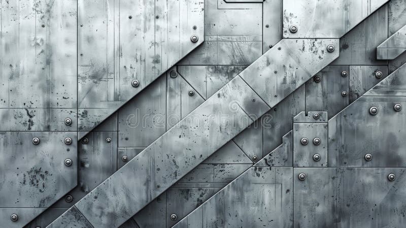 The Image is Showing a Close Up of a Metal Wall with Rivets. Stock ...