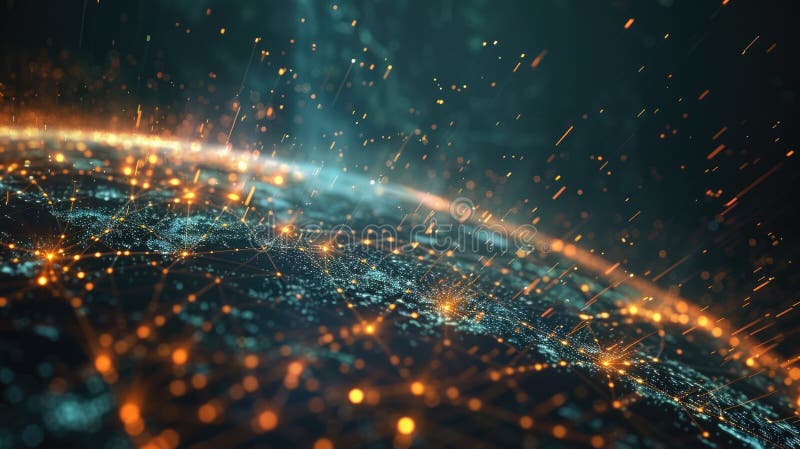 The Image is Showing the Earth from Space with a Glowing Blue ...