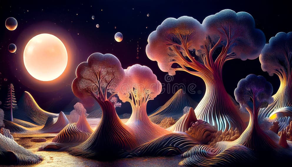 An Image Showing a Futuristic Landscape Made of Plaster Stock ...