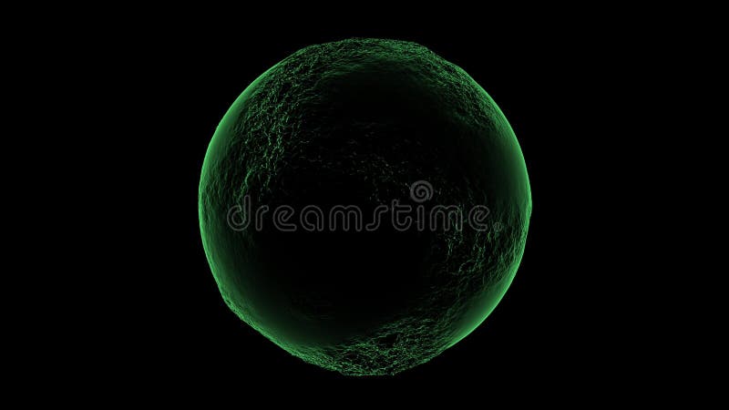 Radiant Green Light Sphere on a Black Background Stock Video - Video of ...