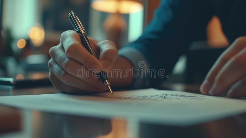 Business Professional Signing Contract Stock Photo - Image of papers ...