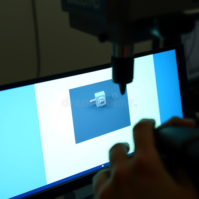 An Image Showing an Optical Comparator in Use Projecting an Image of a ...