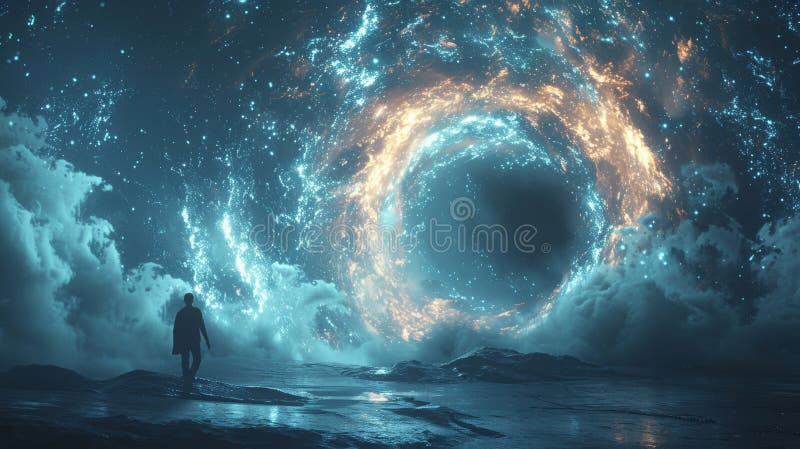 The Image is Showing a Portal To Another Dimension Stock Illustration ...