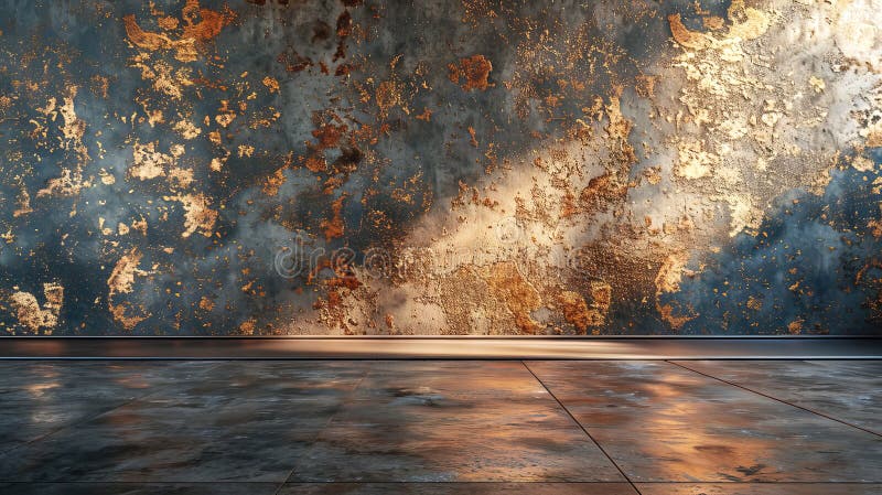 An Image Showing a Rusty, Aged, Textured Wall Illuminated by Natural ...