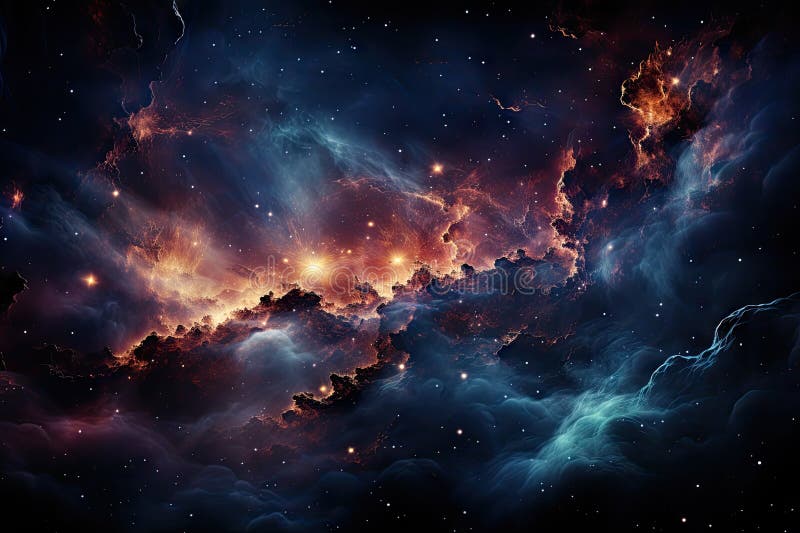 Image Showing The Solar System And Various Space Objects By Generative Ai Stock Illustration