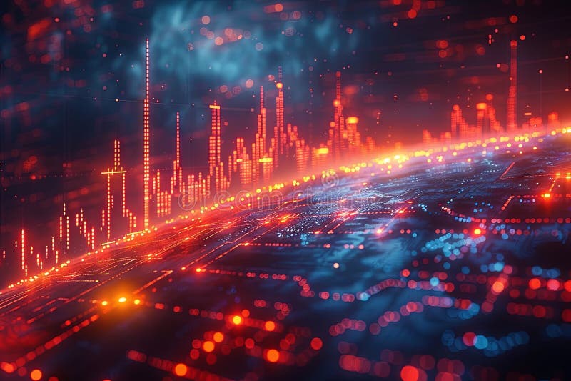 An Image Showing Stock Chart Graphs and Lines, in the Style of Uhd ...