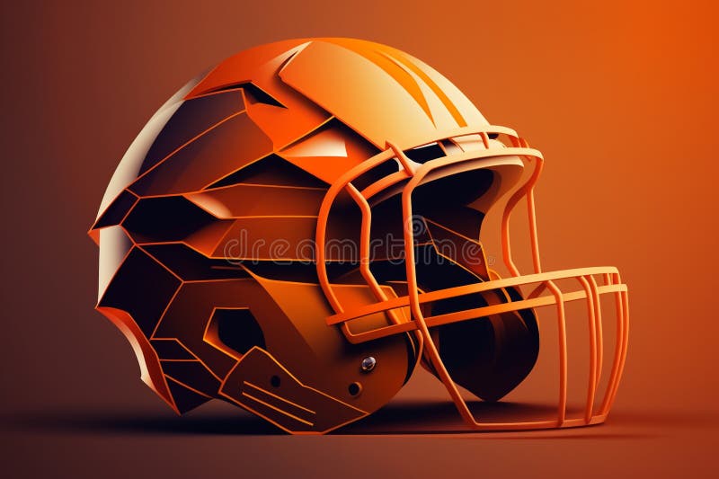 Abstract 3D American Football Helmet, Generative AI Stock Illustration ...