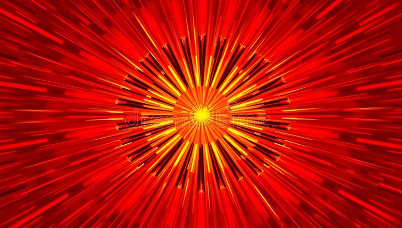 Abstract Red and Orange Radiating Lines Design Stock Illustration ...