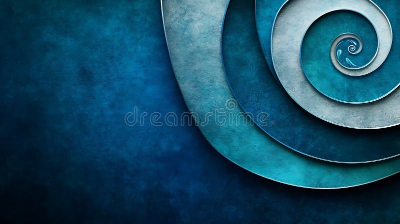 Abstract Blue Spiral Design on Textured Background Stock Image - Image ...