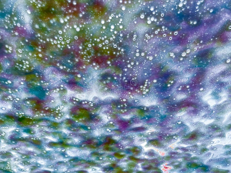 Abstract Texture Background View of a Windshield in a Car Wash Stock ...