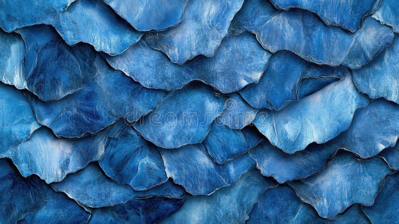 Dragon Scales in Azure: an Abstract Texture of Overlapping Organic ...