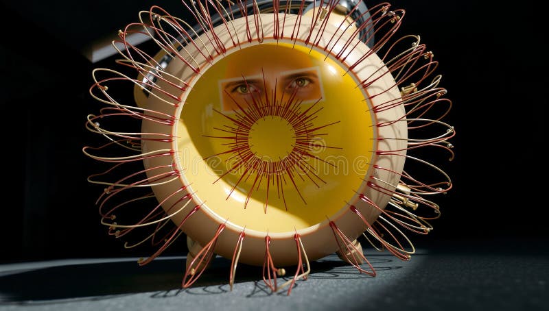 Wired Consciousness Radiates Light Stock Image - Image of projection ...