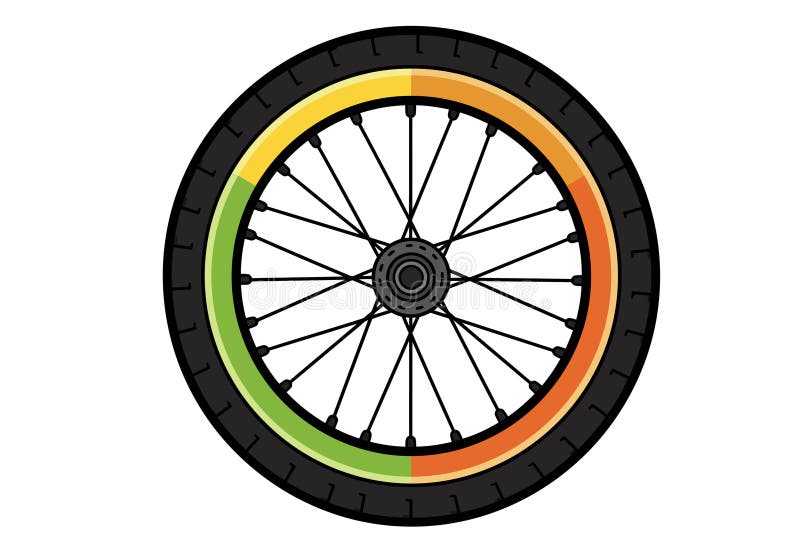 Bicycle wheel clip art stock vector. Illustration of engineering ...