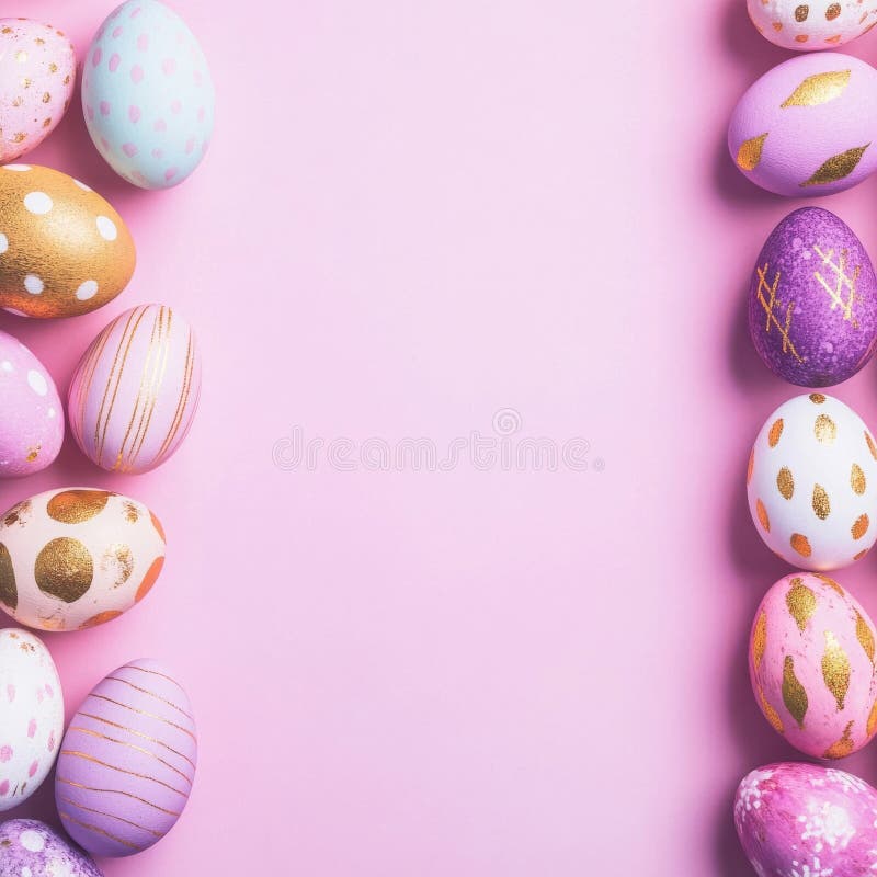 The Image Shows a Bird S-eye View of a Frame for Easter, Containing ...