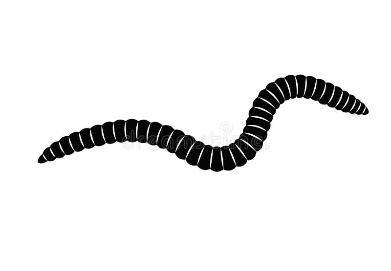 Earthworm Outline Stock Illustrations – 693 Earthworm Outline Stock ...