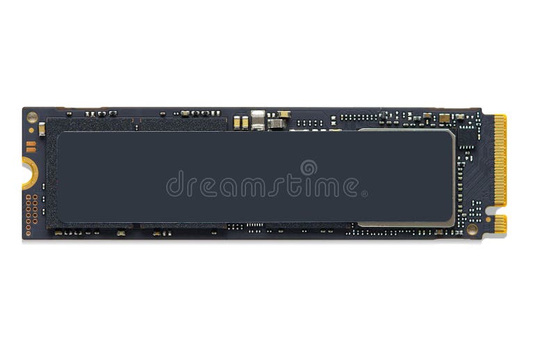 High Performance Black M.2 SSD Isolated on Clean White Background for ...