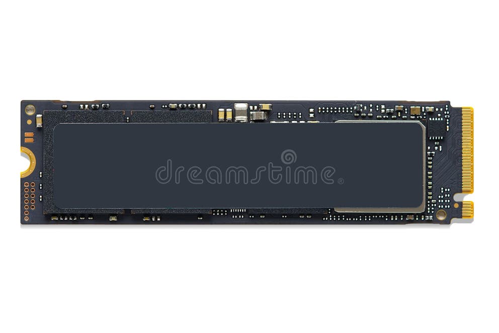 High Performance Black M.2 SSD Isolated on Clean White Background for ...