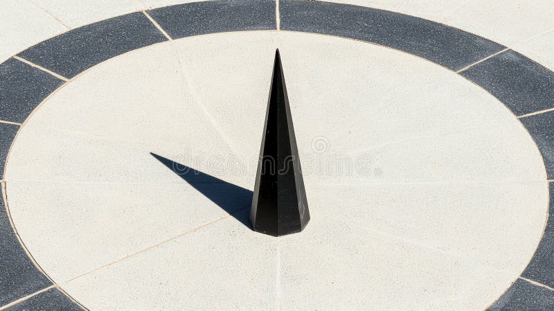 A Black Metal Sundial with a Pointed Top. Stock Image - Image of simple ...