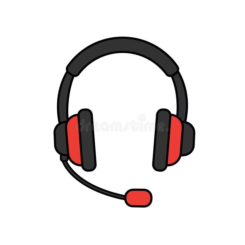 Dispatcher headset clipart stock vector. Illustration of headset ...